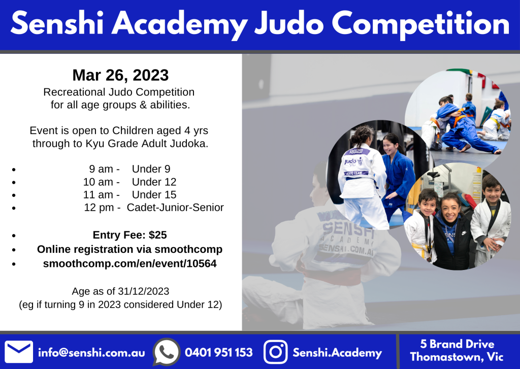 Senshi Judo Competition - Judo Victoria Incorporated